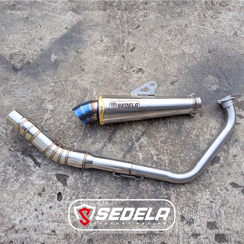 Jual Original Sedela Exhaust, conical open spec pipe for Sniper 135 ...