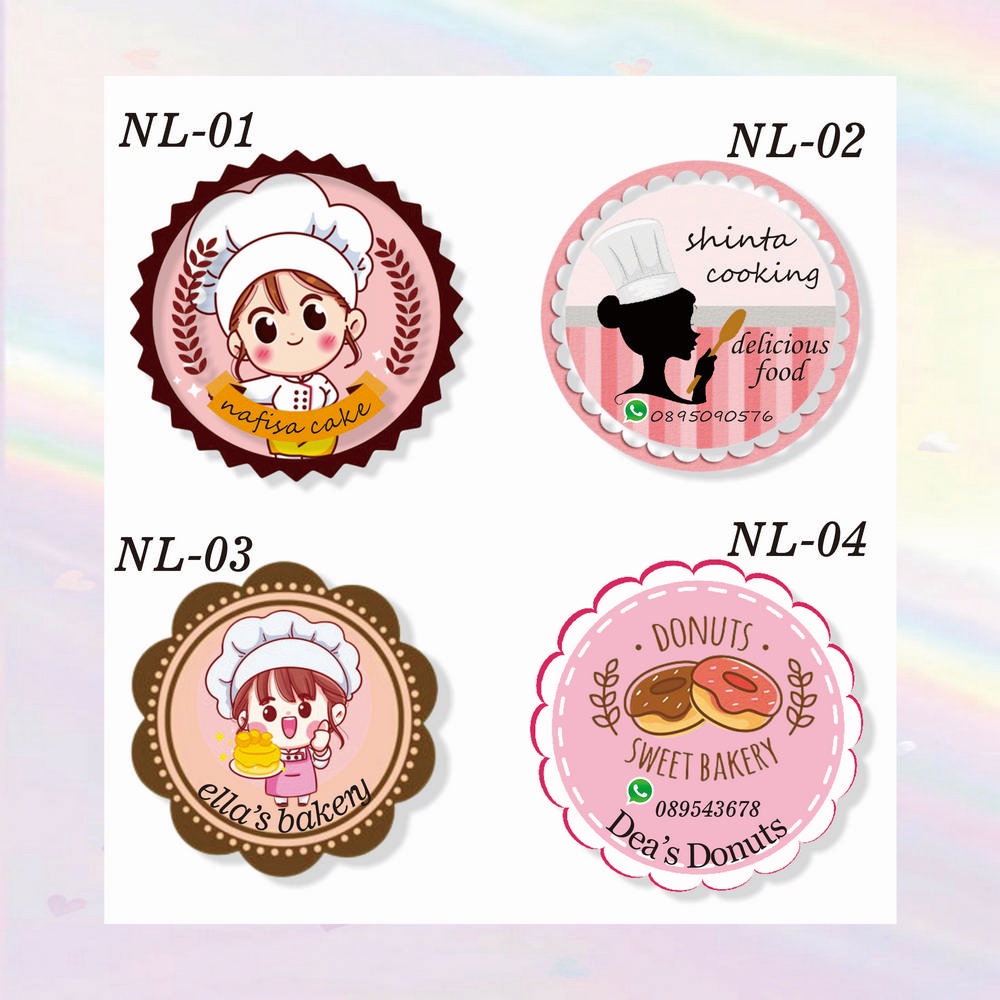 Jual Cetak Stiker Custom Label Kemasan Makanan Print Sticker & Cut ...