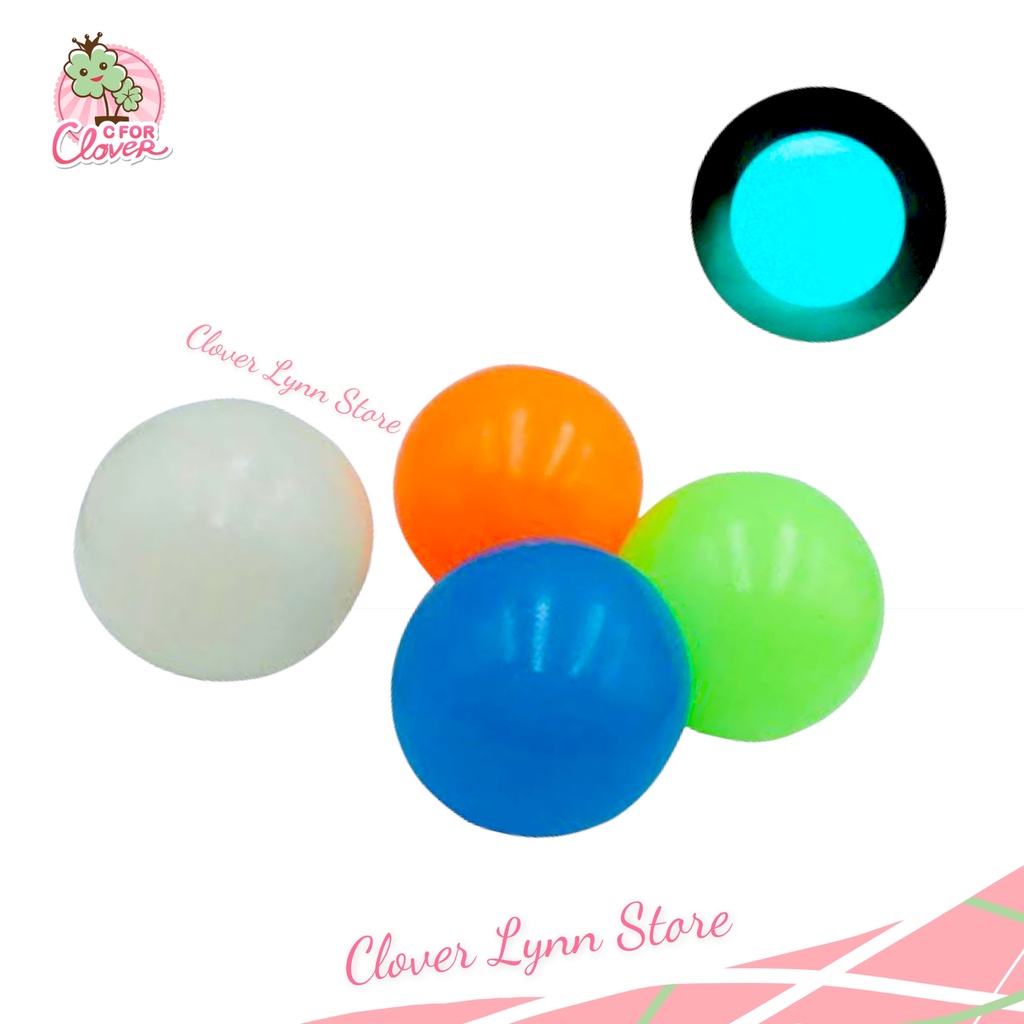 Jual LUMINOUS SQUEEZE STRESS BALLS / ball fidget nyala glow dark gid 1 ...