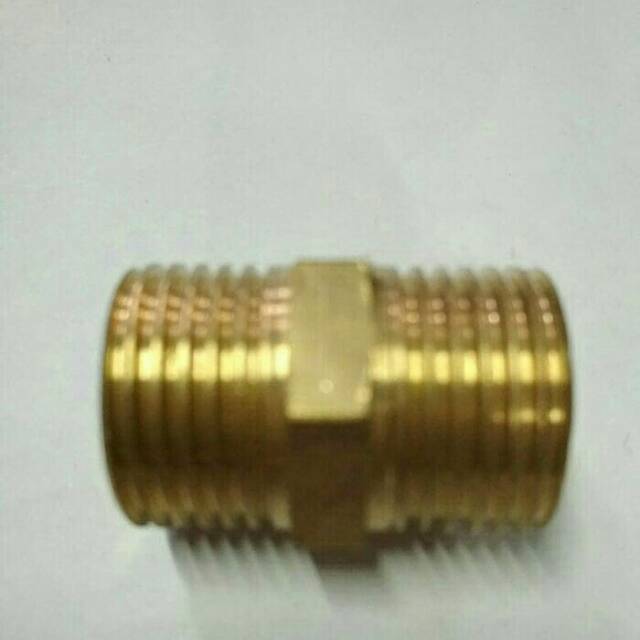 Jual Double neple water heater 1/2inchi & sok drat luar pipa air panas kuningan | Shopee Indonesia