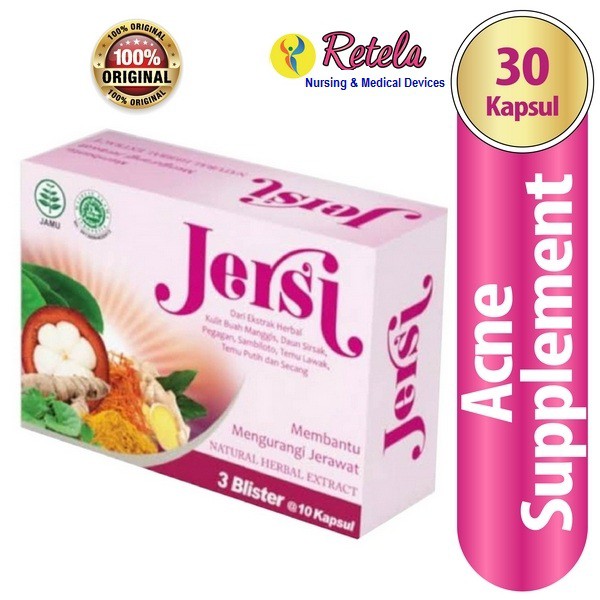 Jual JERSI HERBAL EXTRACT MEMBANTU MENGURANGI JERAWAT 3BLIS@10KAP ...