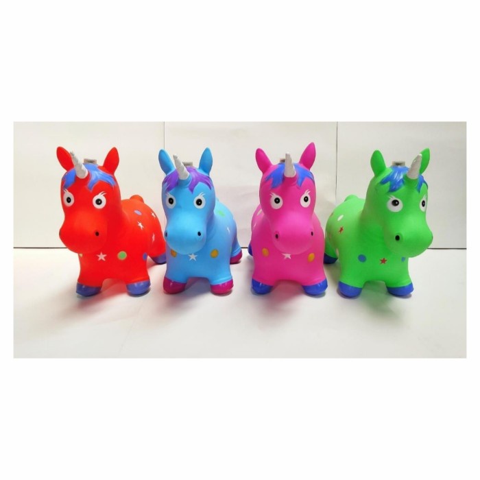 Jual MAINAN ANIMAL JUMPING UNICORN / KUDA KARET TEBAL /BINATANG KARET ...