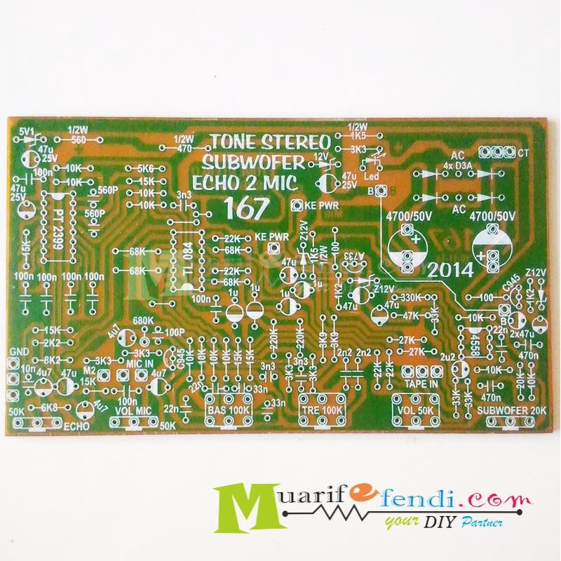 Jual PCB Tone Control Stereo Subwoofer Echo 2 MIC 167 | Shopee Indonesia