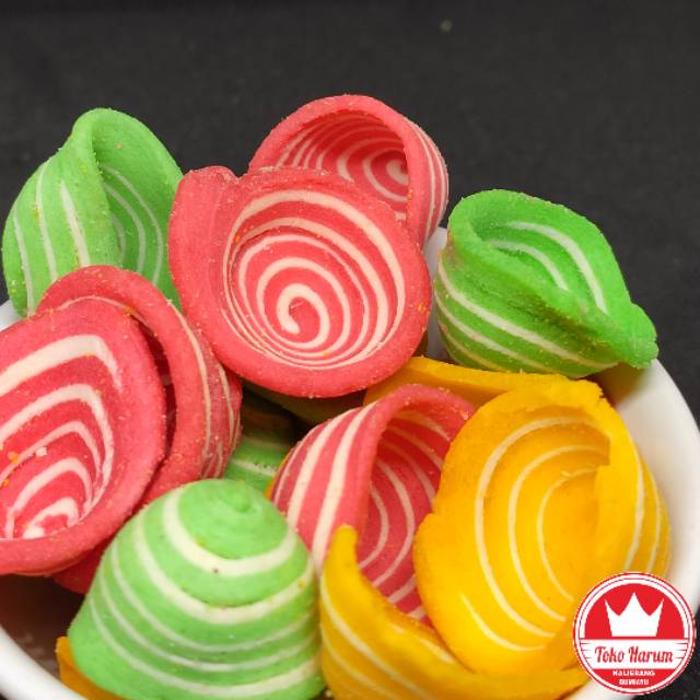 Jual TOWOK MINI KUPING GAJAH WARNA 250 Gram [Harum Snack Official ...