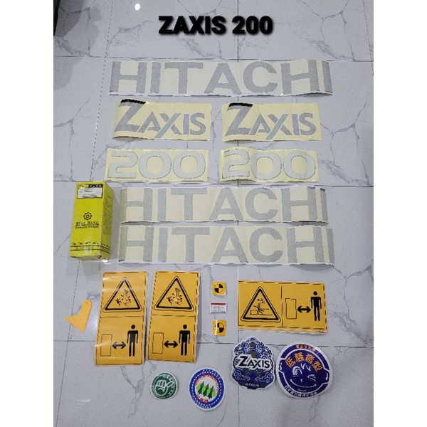 Jual Sticker Excavator Hitachi Zaxis 200 Stiker Alat Berat Hitachi ...