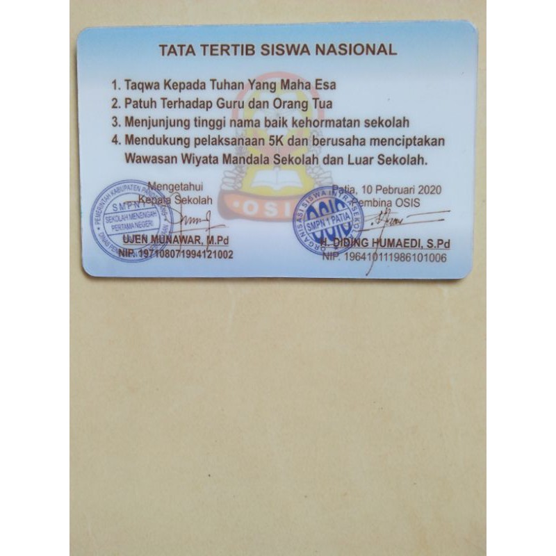 Jual Kartu Osis, Kartu Pelajar, ID Card | Shopee Indonesia