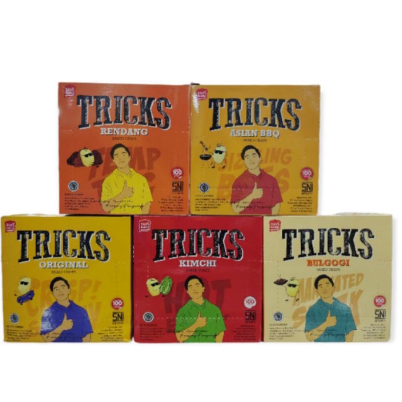 Jual BOX - TRICKS Biskuit Kentang Potato Baked Chips Crisps 10x15g ...