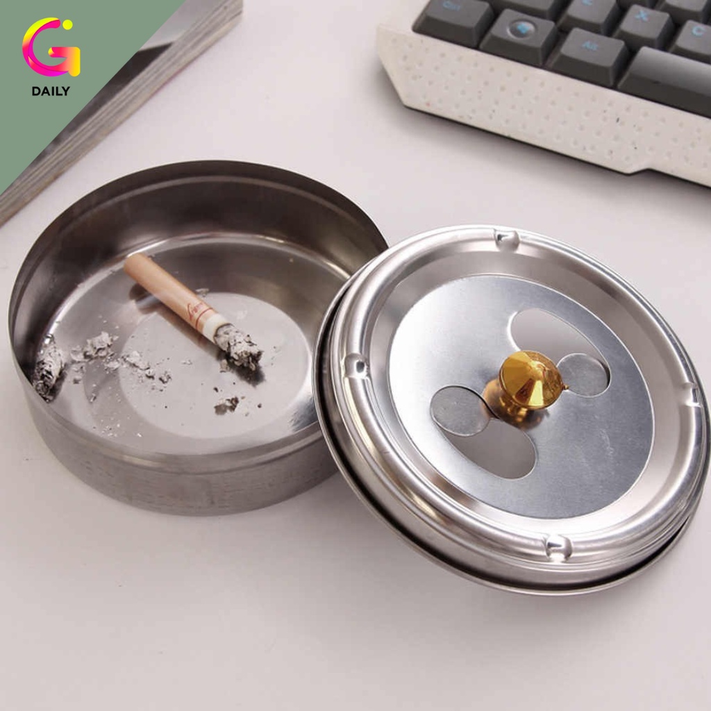 Jual Asbak Rokok Putar Stainless steel Bulat Murah kaleng Mangkok ...