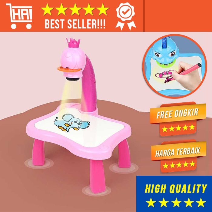 Jual MEJA LUKIS ANAK LED PROYEKTOR MEJA BERMAIN EDUKASI PELAJARAN ...