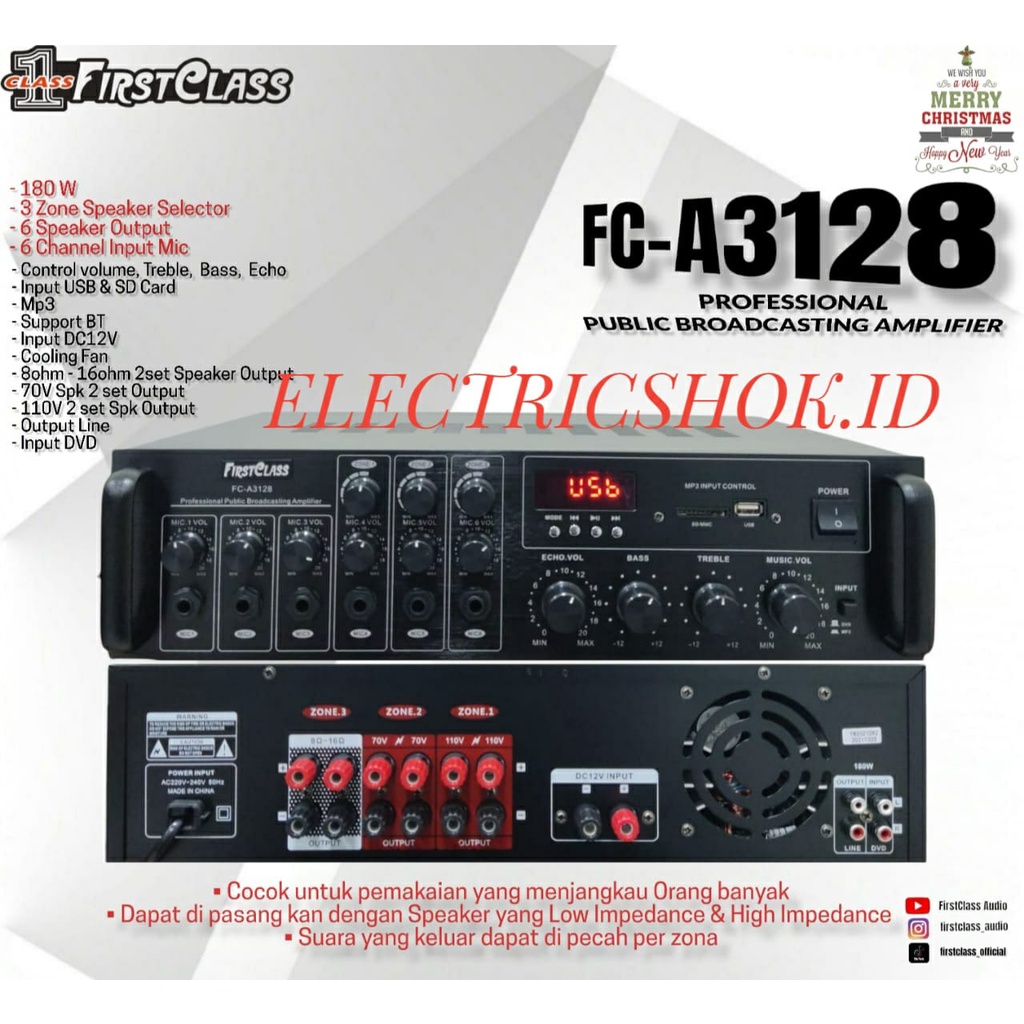 Jual POWER AMPLIFIER FIRSTCLASS FCA3128 / FC A3128 FIRST CLASS FCA 3128 ...