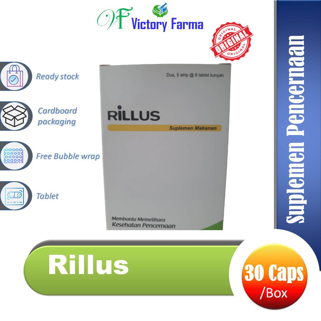 Jual Rillus Box 5 Strip 30 Kapsul / Suplemen Kesehatan Pencernaan ...