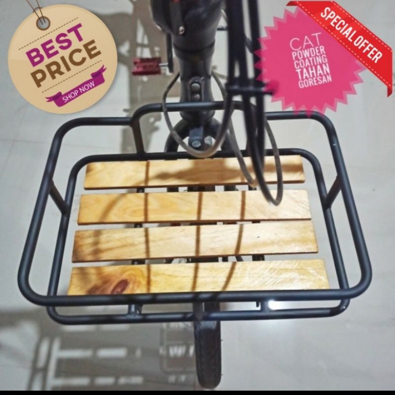 Jual KERANJANG DEPAN SEPEDA UNIVERSAL/FRONT RACK SEPEDA MTB/LIPAT ...