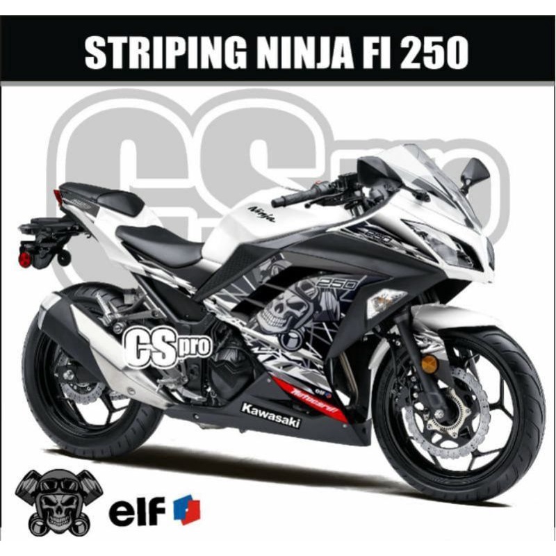 Jual STRIPING VARIASI KAWASAKI NINJA 250 FI injeksi LIS STICKER DECAL ...