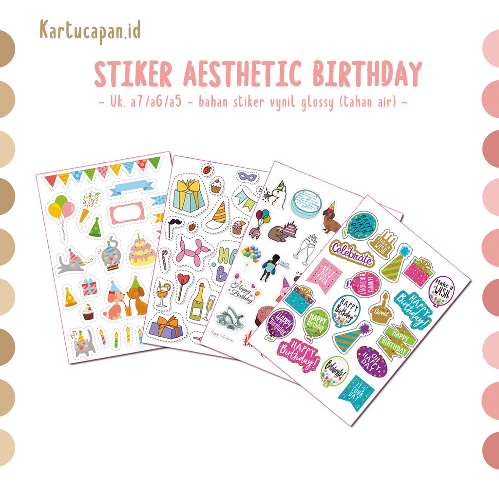 Jual (HNR)STIKER AESTHETIC, STIKER TUMBLR, STIKER BIRTHDAY, STIKER ...