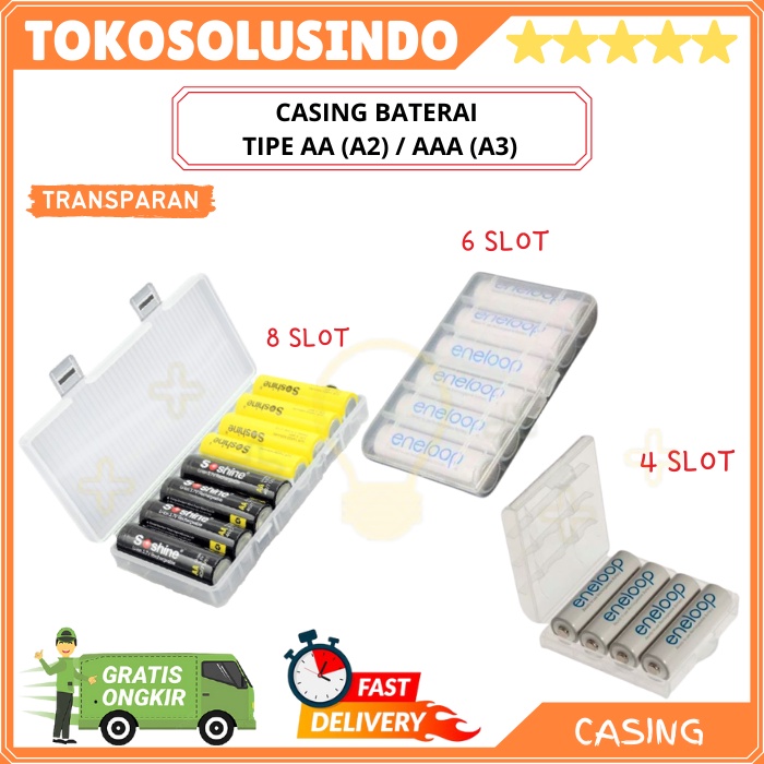 Jual Box / Case / Kotak /Tempat Batere 4 Slot Baterai Tipe AA - A2 ...