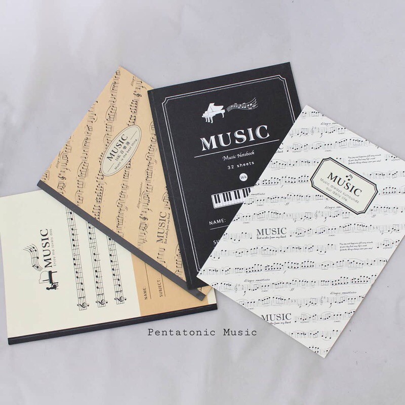 Jual Manuscript Book Buku Not balok / Musical Paper Book / Buku Garis ...