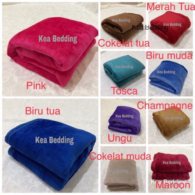 Jual Selimut Fleece Polos 150 x 200 List | Shopee Indonesia