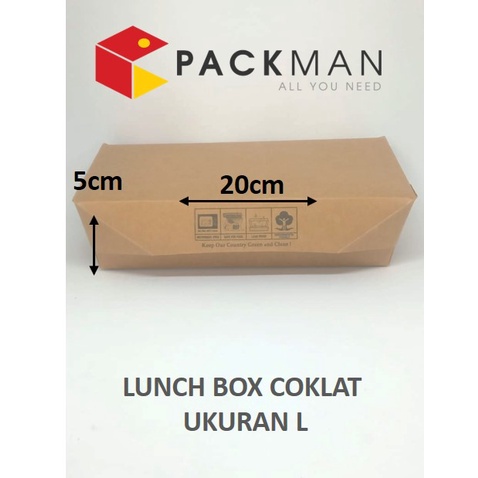 Jual LUNCH BOX COKLAT LAMINASI UKURAN L | Shopee Indonesia