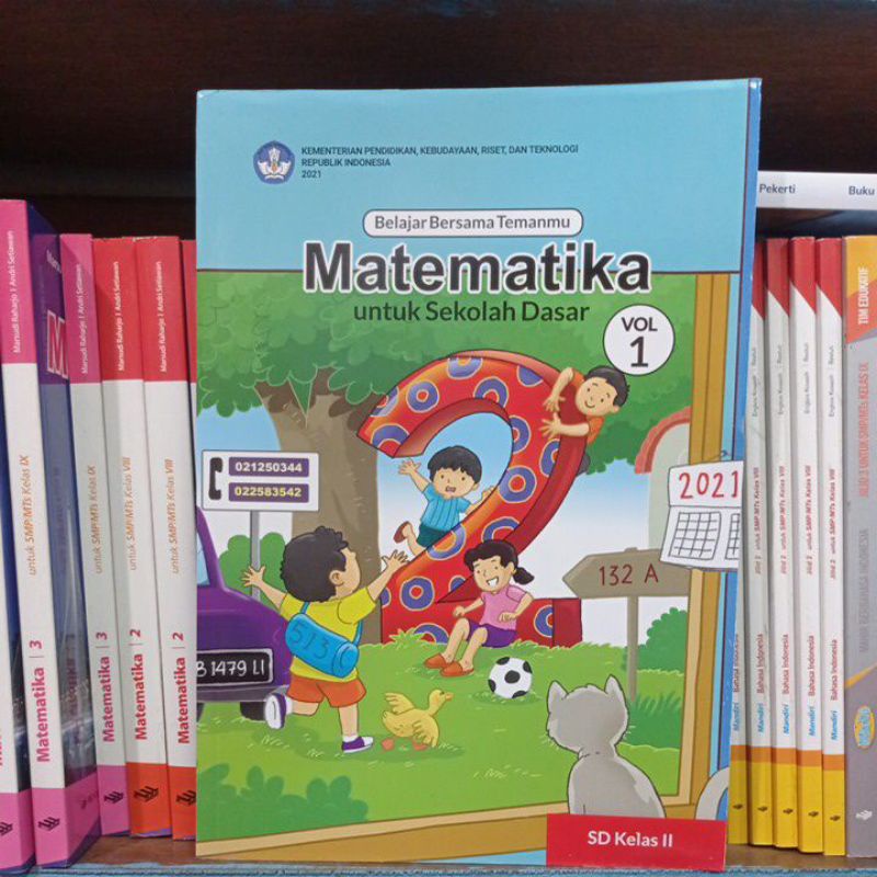 Jual Buku Matematika untuk SD kelas 2 VOL 1 kurikulum merdeka penerbit kementrian pendidikan dan ...