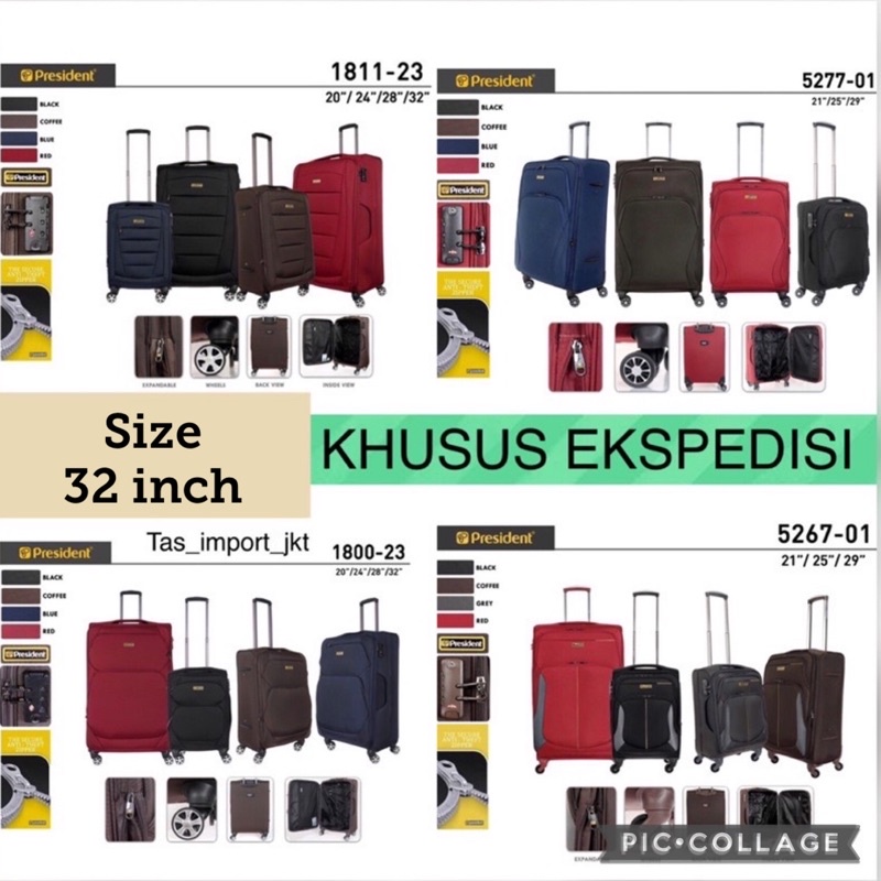 Jual PROMO! Koper 32 Inch President Bahan Kain Kanvas ORI, khusus untuk ...