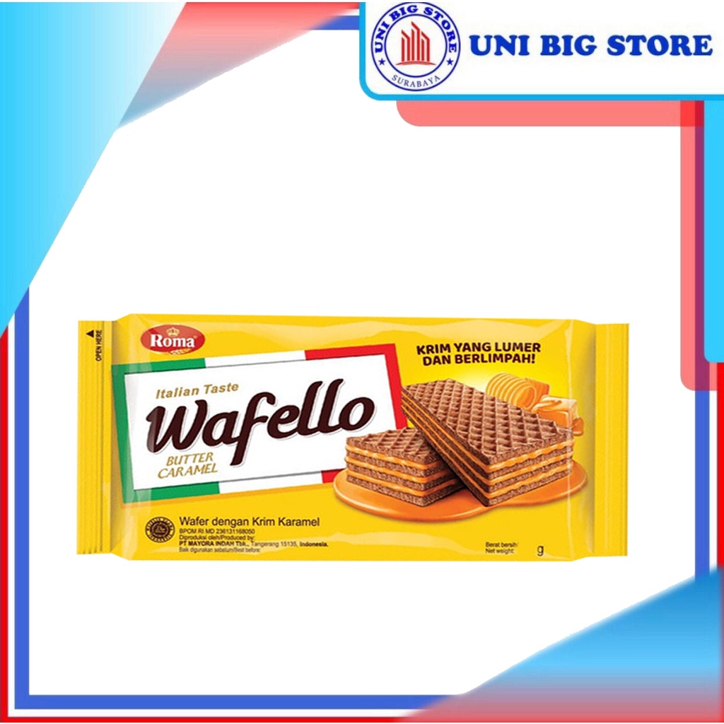 Jual Wafello Italian Taste Wafer Butter Caramel 114 gr Choco 117 gr ...