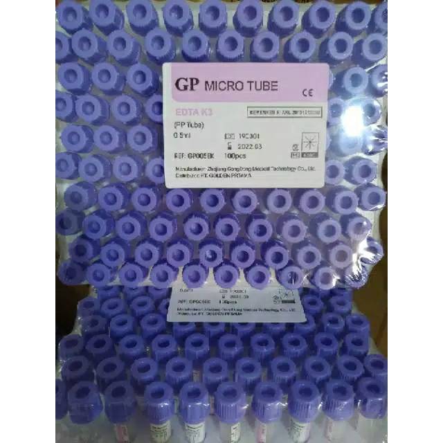 Jual Edta 0,5ml / Minitube / microtube / edta 0,5ml / plain 0,5ml ...