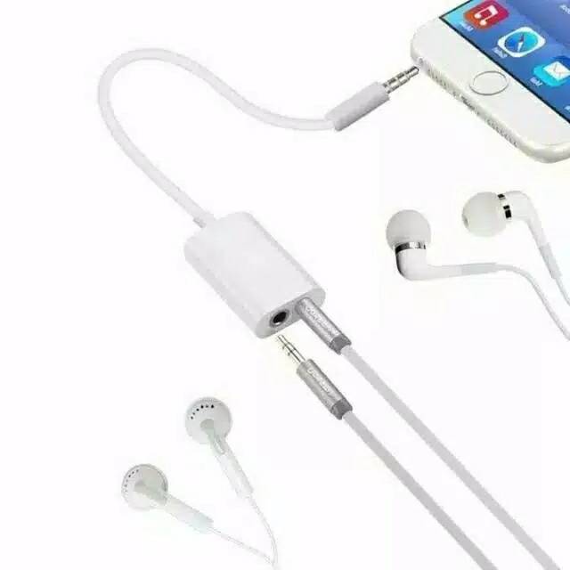 Jual splitter 2in1 kabel Splitter AUX 2 in 1 konektor audio 2 in 1 ...