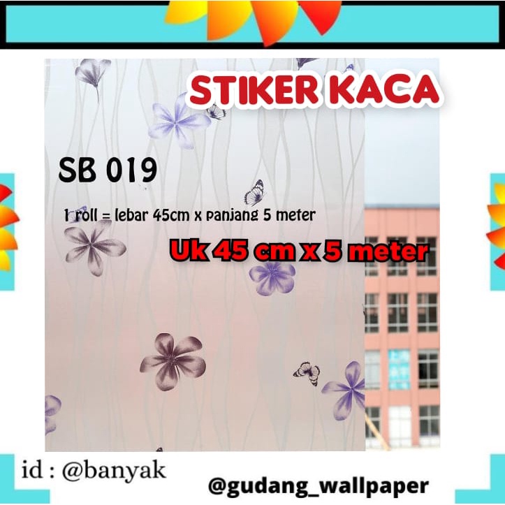 Jual STIKER STICKER KACA UK 45CM X 5 METER SB 019 STICKER SETIKER ...