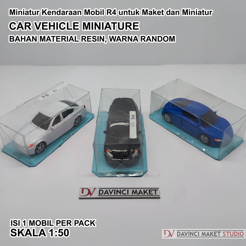 Jual (Pack) Miniatur Kendaraan Mobil Maket Diorama - Car Vehicle Skala 1:50 1:100 1:200 1:300 1: ...