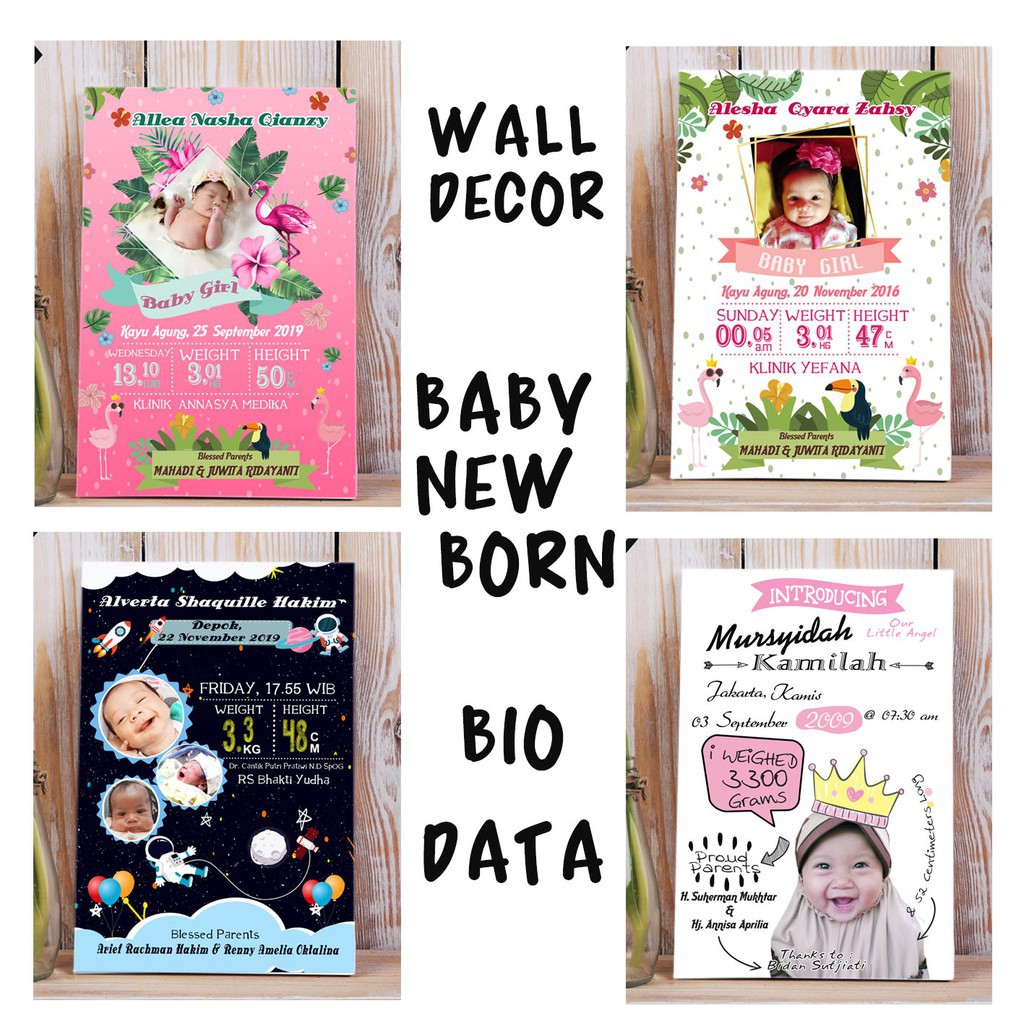 Jual Wall Decor Pajangan Dinding Custom Baby New Born Pajangan Dinding ...