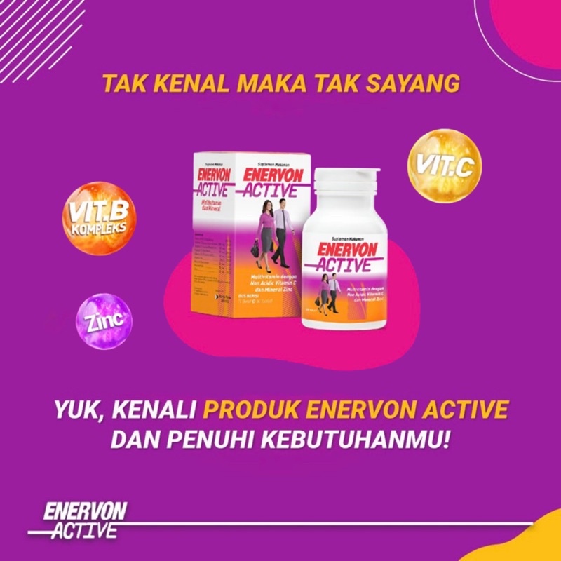 Jual ENERVON ACTIVE MULTIVITAMIN&MINERAL | Shopee Indonesia