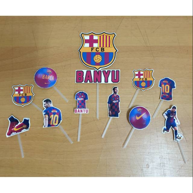 Jual Topper props cake cupcake Barcelona Barca (10 pcs) | Shopee Indonesia
