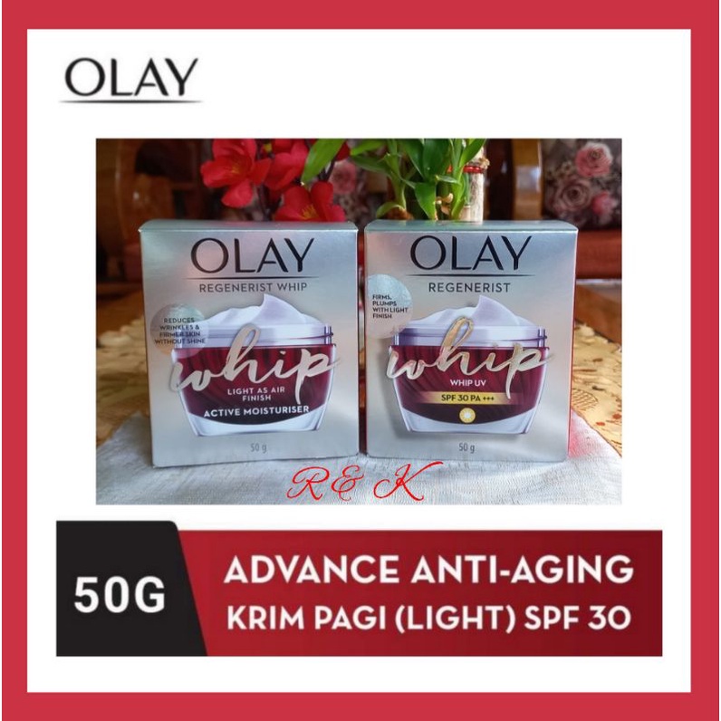 Jual Olay Regenerist WHIP UV Active Moisturiser SPF 30 PA+++ 50 Gr ...