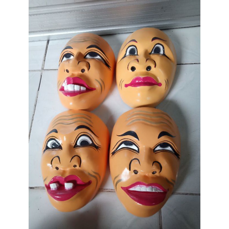 Jual topeng kayu lucu onrange | Shopee Indonesia