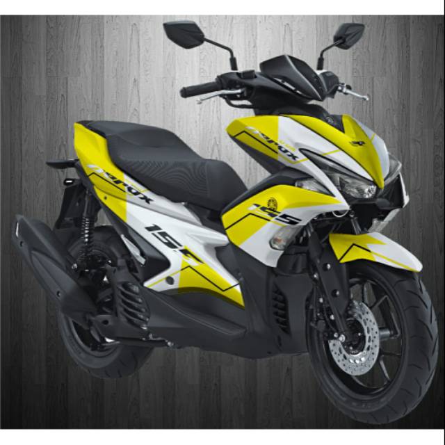 Jual Decal Aerox Sticker Full Body Putih Kuning | Shopee Indonesia