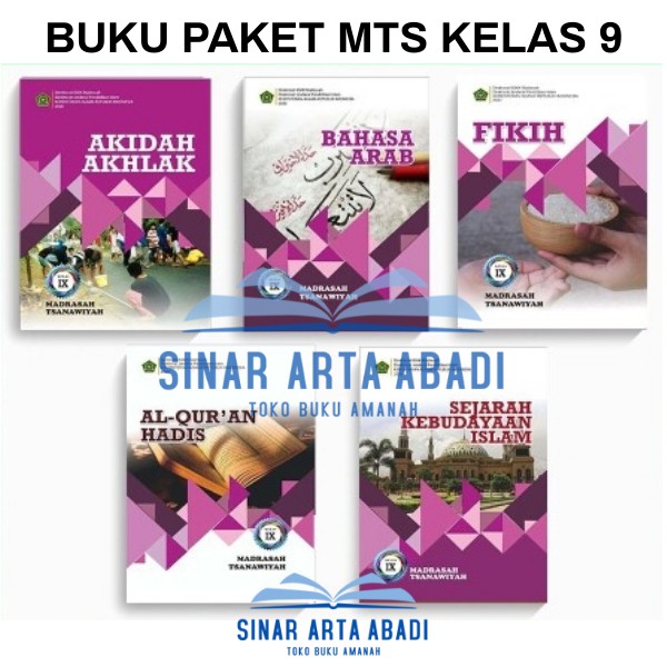 Jual Buku Akidah Akhlak Fikih Bahasa Arab Alquran Hadis SKI Paket Mts kelas 9 Kemenag | Shopee ...