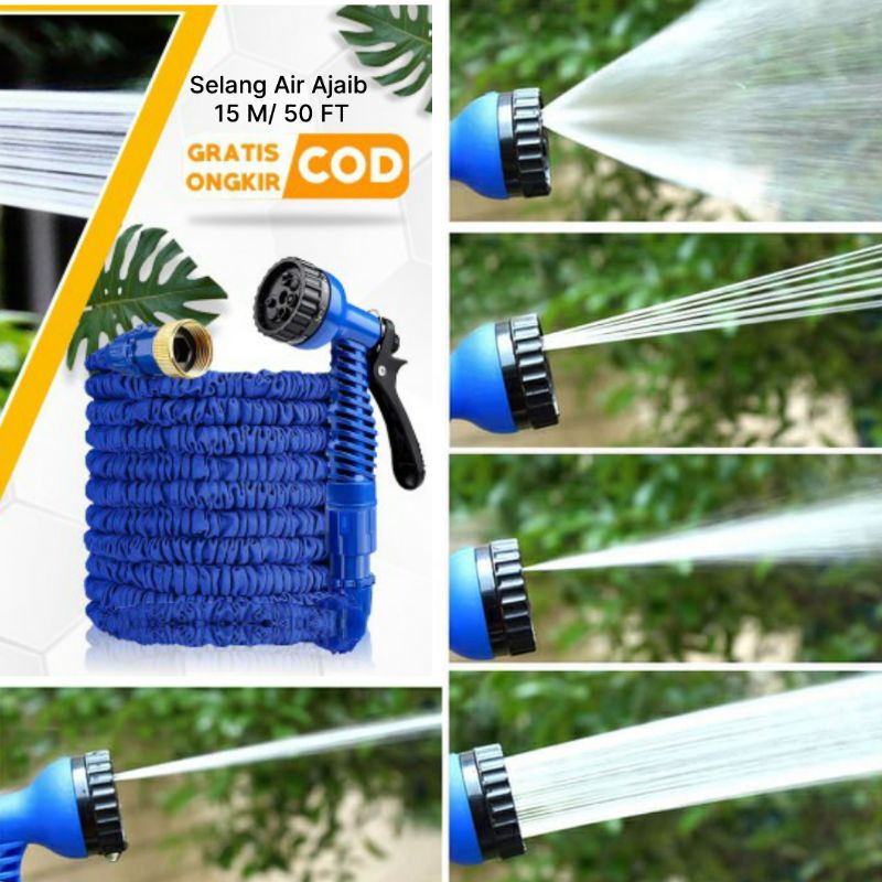Jual SELANG AIR AJAIB ELASTIS Panjang Magic Hose 15 Meter/50 ft Alat ...