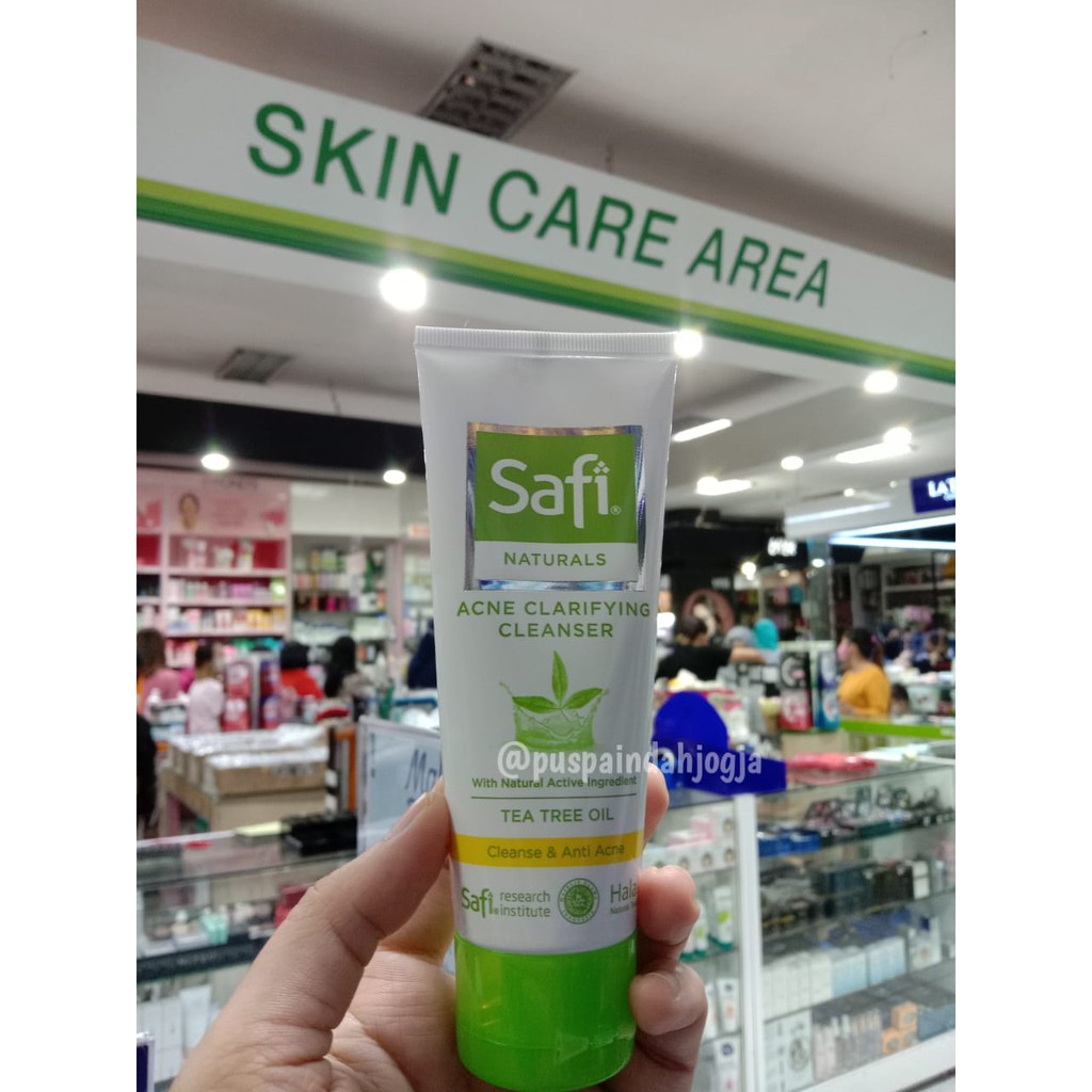 Jual Safi Naturals Acne Clarifying Cleanser Tea Tree Oil 50g New Packaging Shopee Indonesia