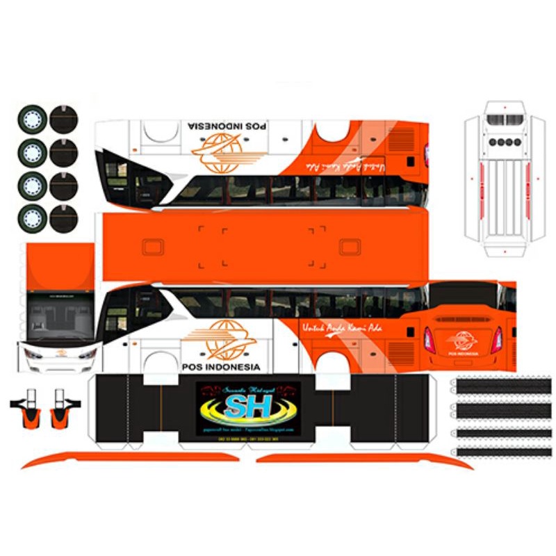 Jual papercraft pola bus bebas pilih nama bus | Shopee Indonesia