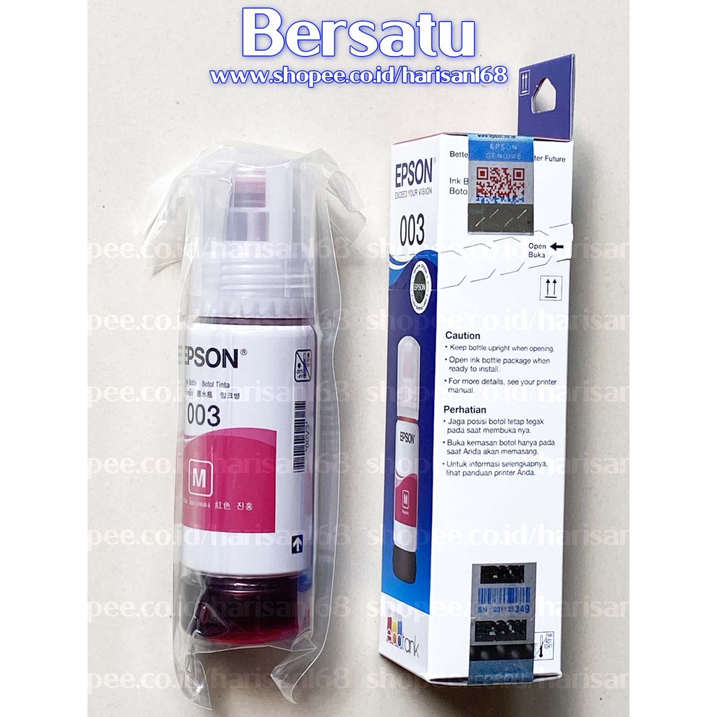 Jual Epson Tinta/Ink Printer 003 L 1110 1210 1250 1256 3100 3101 3110 ...