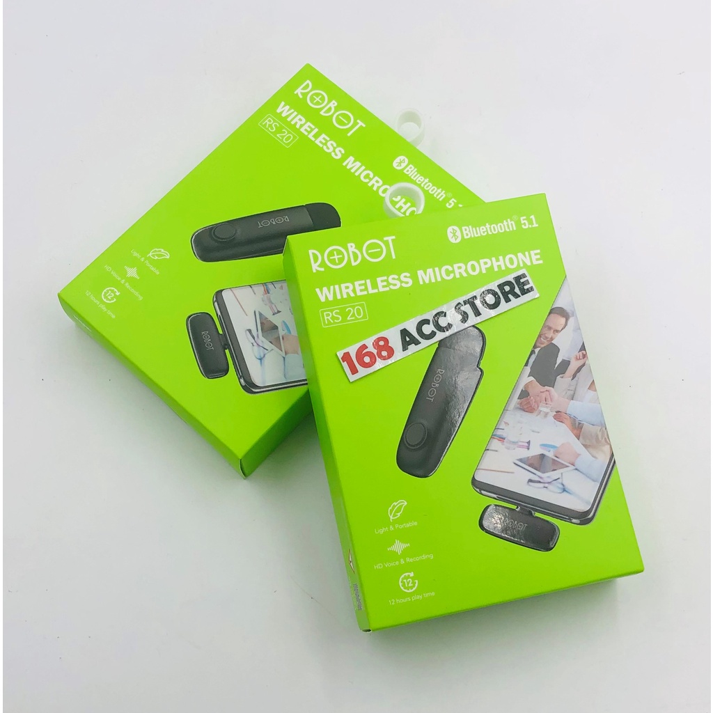 Jual MICROPHONE WIRELESS ROBOT RS 20 HD VOICE & RECORDING MIC BLUETOOTH ...