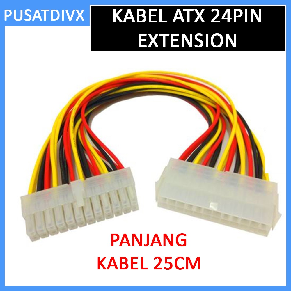 Jual SANJI KABEL ATX MOTHERBOARD 24PIN MALE TO 24PIN FEMALE EXTENSION ...