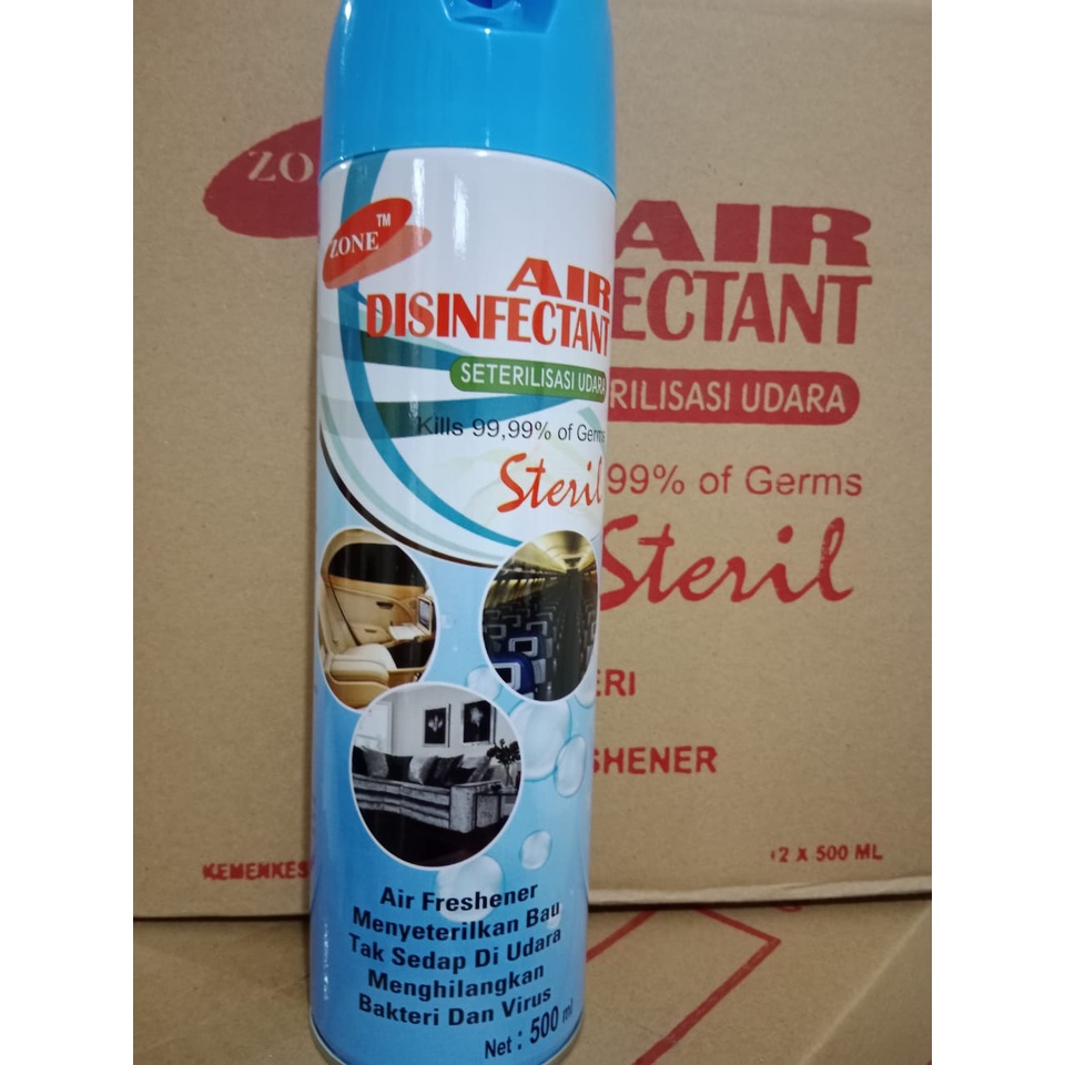 Jual Disinfectant Spray Disinfektan ZONE Air anti Kuman & Virus 500 ml ...