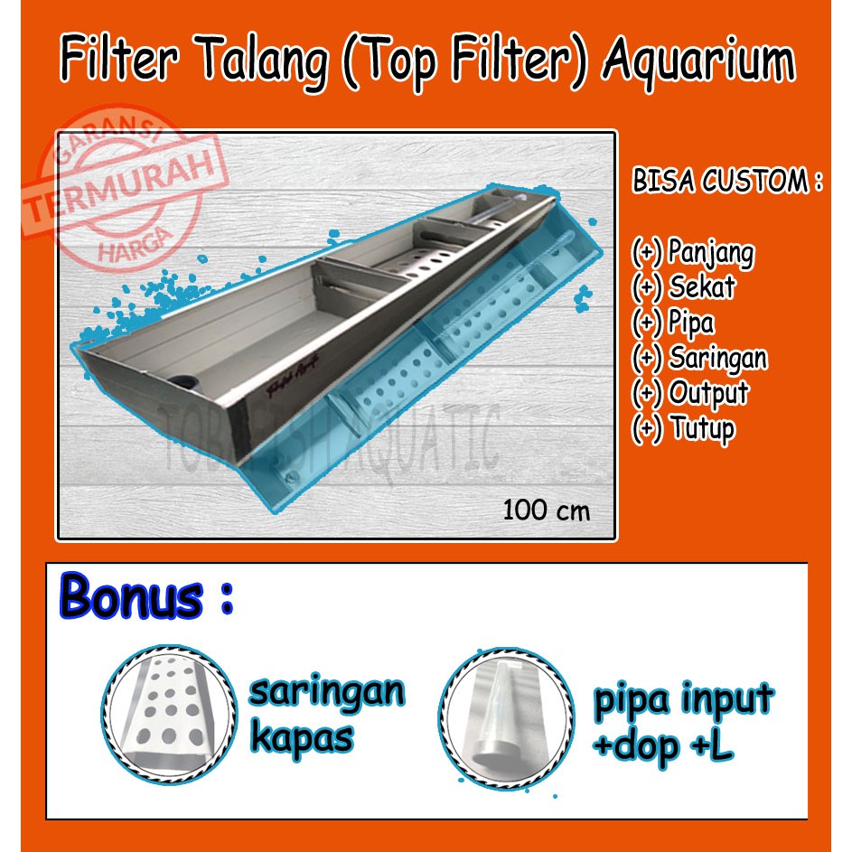 Jual Filter Talang Aquarium Top Filter 100cm (Paling Murah ...