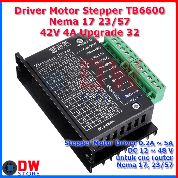 Jual Driver Motor Stepper Controller TB6600 TB 6600 Nema 17 23 57 86 ...
