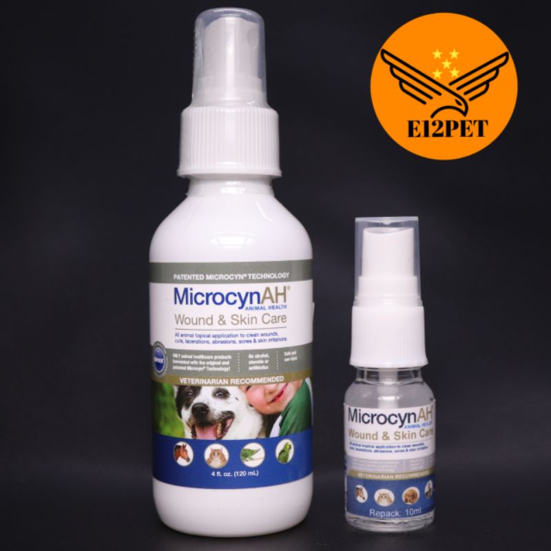 Jual MicrocynAH Wound & Skin Care Obat Spray Luka Iritasi Semua Hewan ...