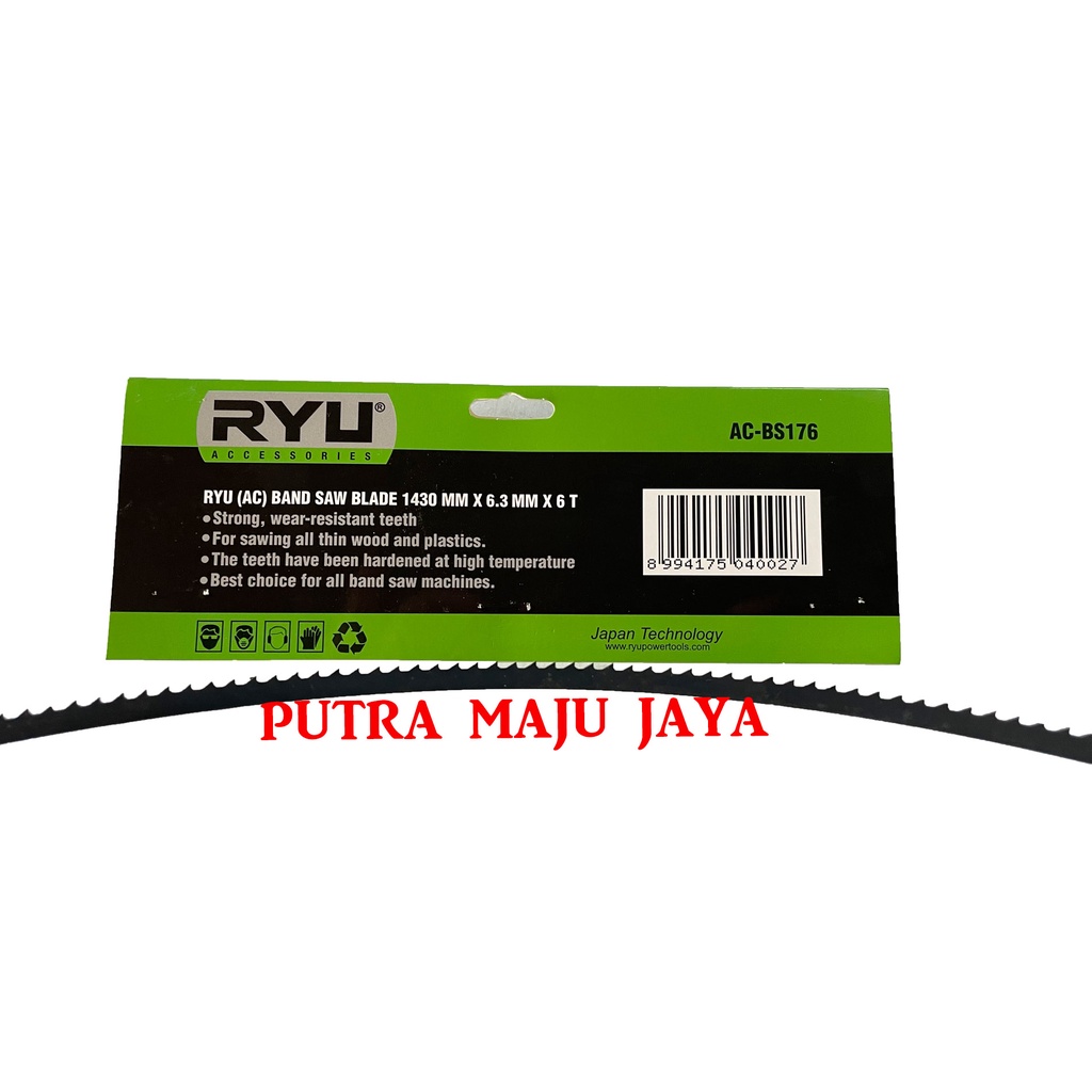 Jual MATA GERGAJI BAND SAW KAYU RYU 1430mm x 6.3mm x 6T RBS 8 INCH RYU ...