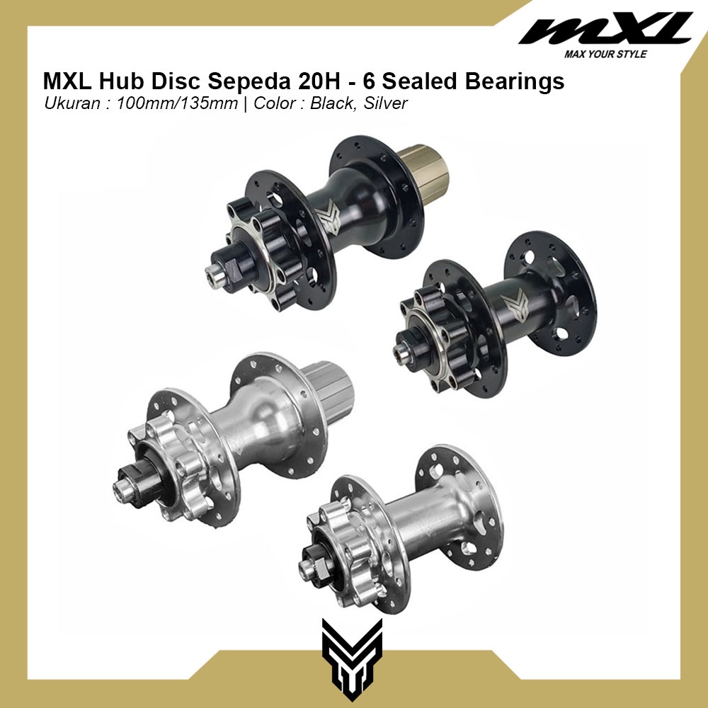 Jual MXL Hub Freehub Speed Disc 20 Holes 6 Sealed Bearings Hub Sepeda ...