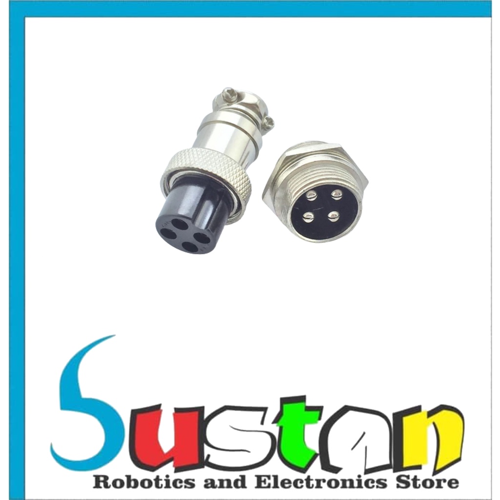 Jual KONEKTOR JACK SOCKET GX16 4P SEPASANG MALE FEMALE AVIATION PLUG 16MM | Shopee Indonesia