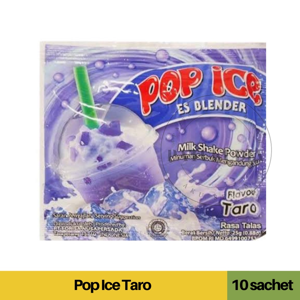 Jual Pop Ice (Es) Blender Minuman Bubuk Instan Renceng isi 10 | Pop Es ...